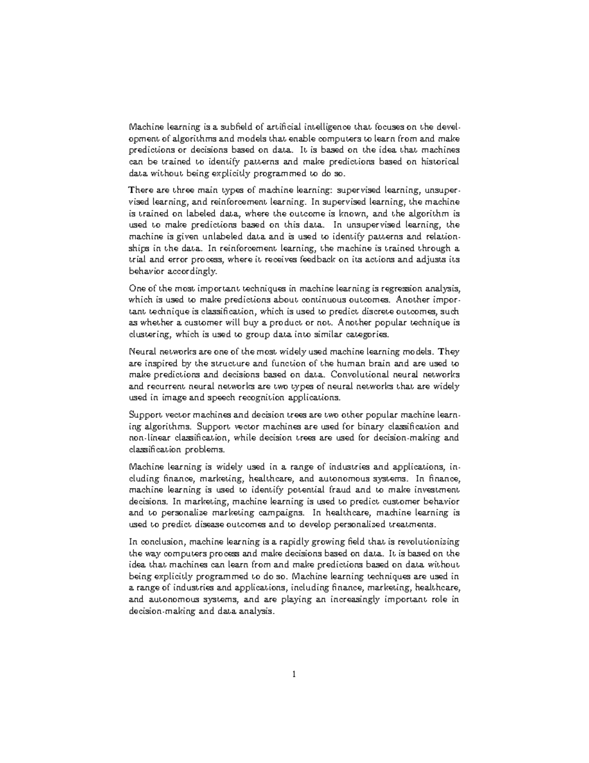 Machine Learning Database Management Systems Machine Learning Is A