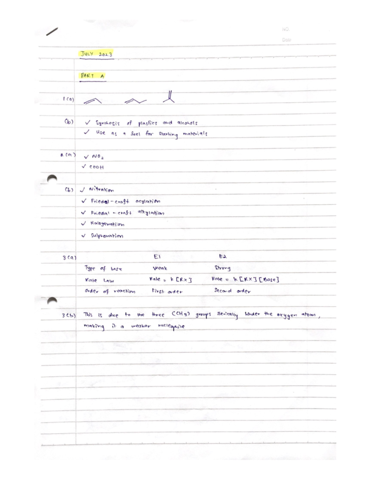 ANSWER SCHEME CHM258 JULY 2023 - Applied Sciences - Studocu