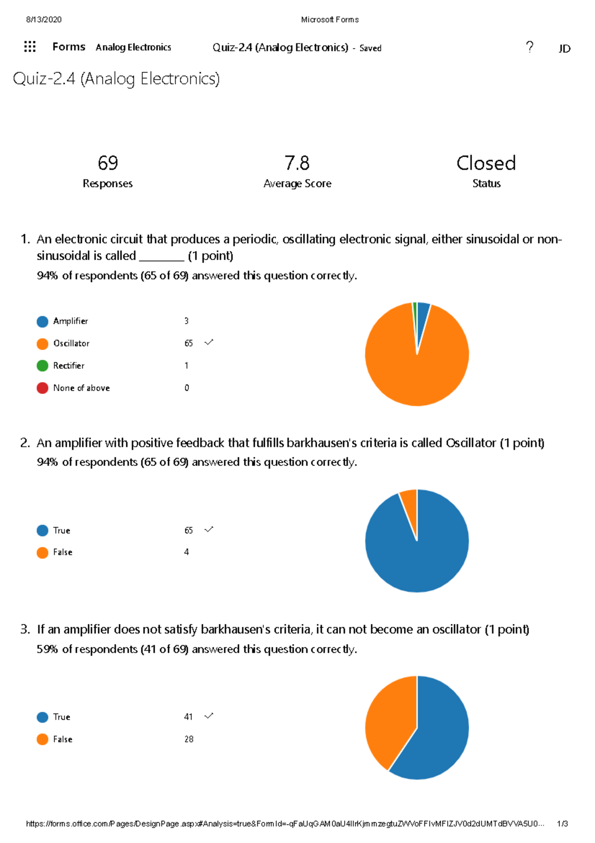 AE Quiz-2.4 Answer Key - BBBBB - 8/13/2020 Microsoft Forms - Studocu