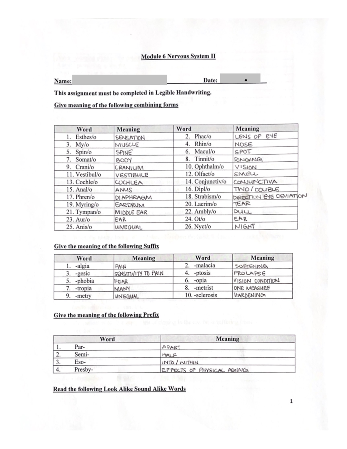 Module 6 Medical Term - bio102 - Studocu