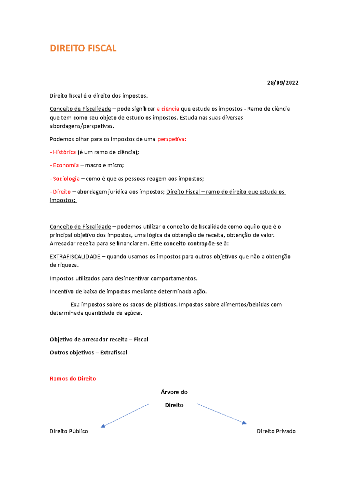 Direito Fiscal - Aulas - DIREITO FISCAL 26/09/ Direito fiscal é o ...