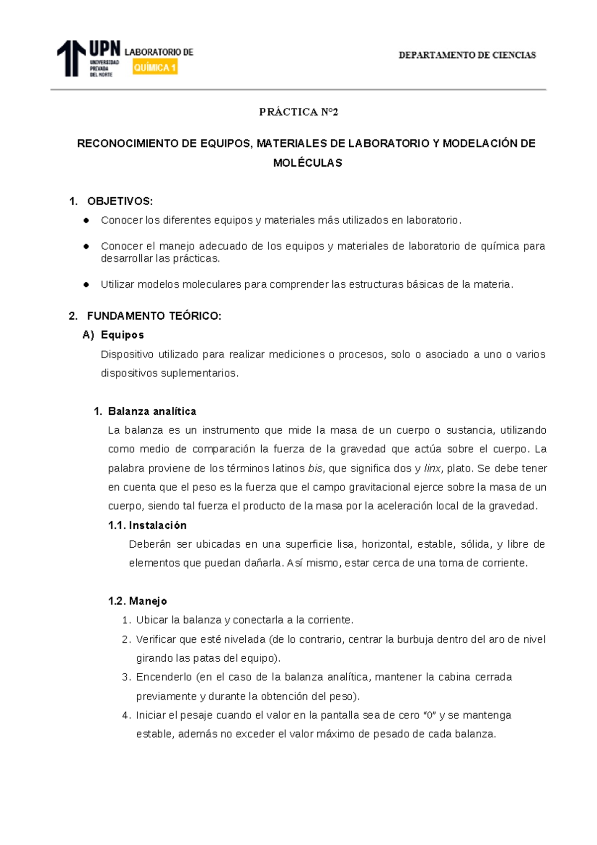Práctica 2 Reconocimiento DE Equipos, Materiales DE Laboratorio Y ...