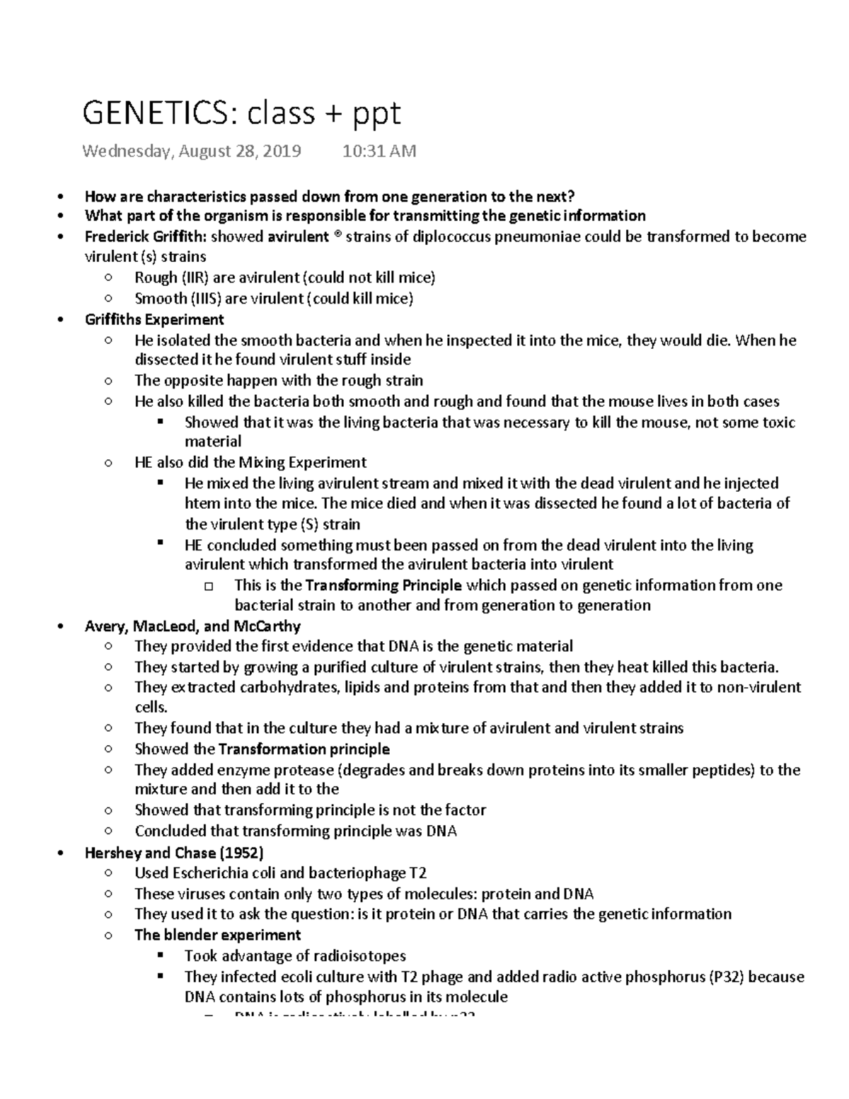 Genetics Class Ppt Lecture Notes 1 Warning Tt Undefined Function 32 How Are
