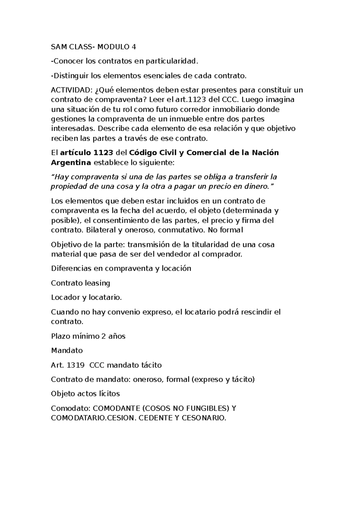 Mod4 samclasss - resumen modulo 1 y 2 - SAM CLASS- MODULO 4 -Conocer ...