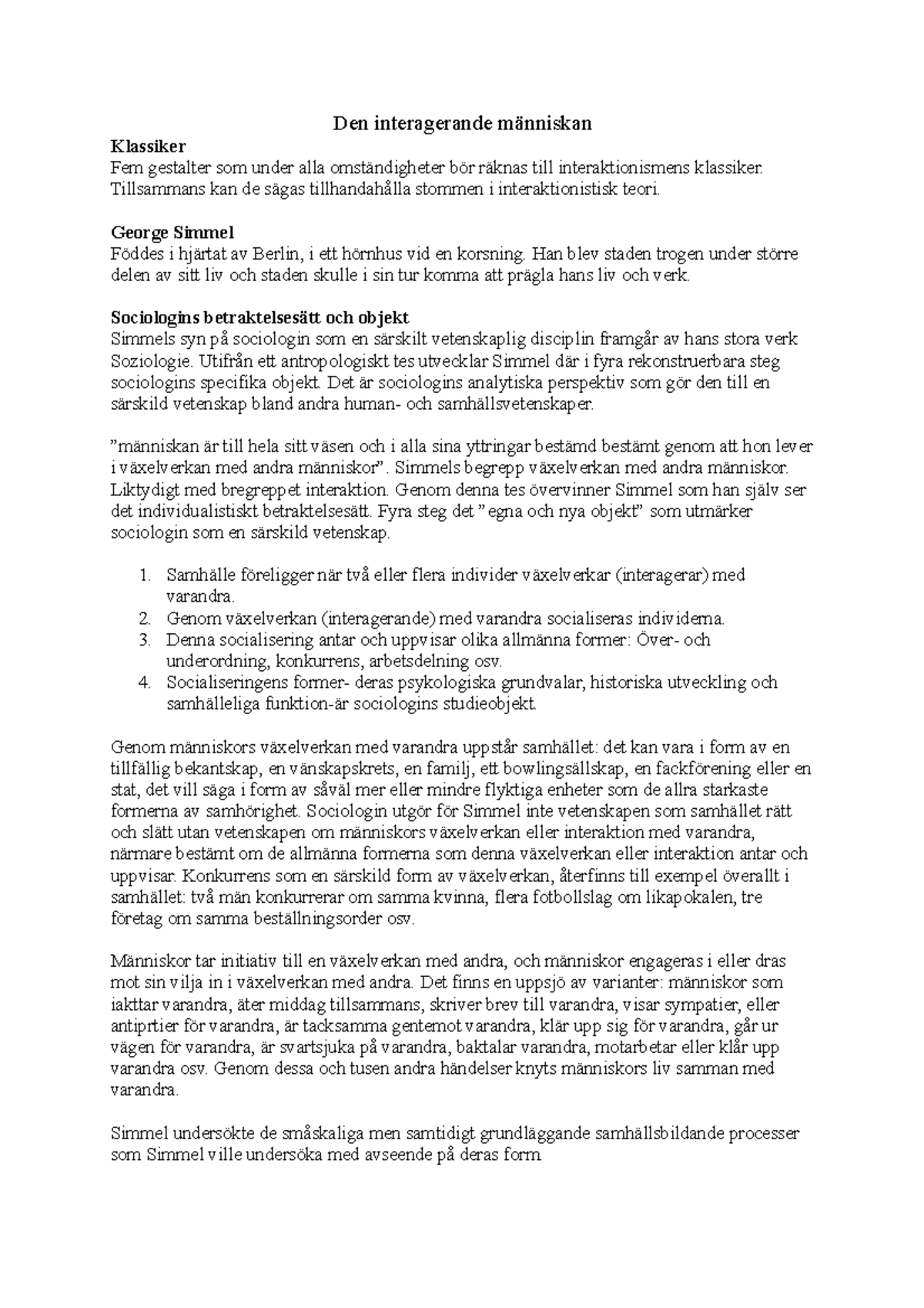 Den interagerande människan - Den interagerande människan Klassiker Fem ...