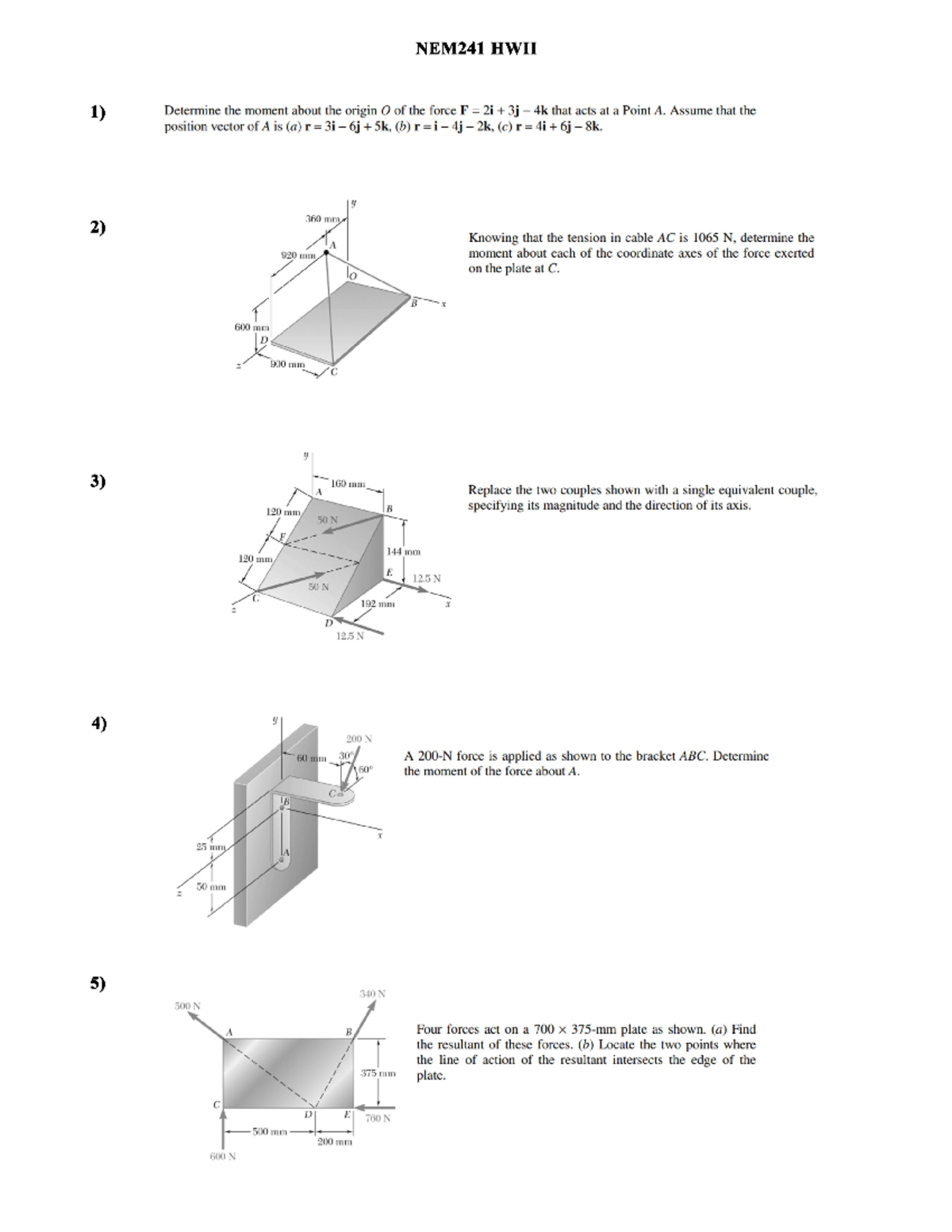 HWII - math - Mechanism - Studocu
