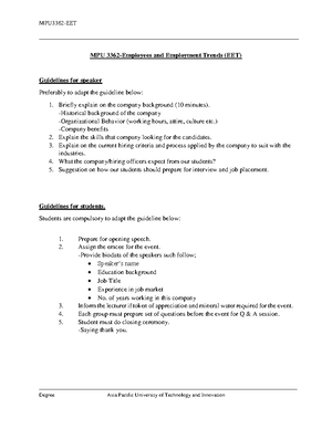 EET Guidelines for Event - MPU3362-EET Degree Asia Pacific University ...