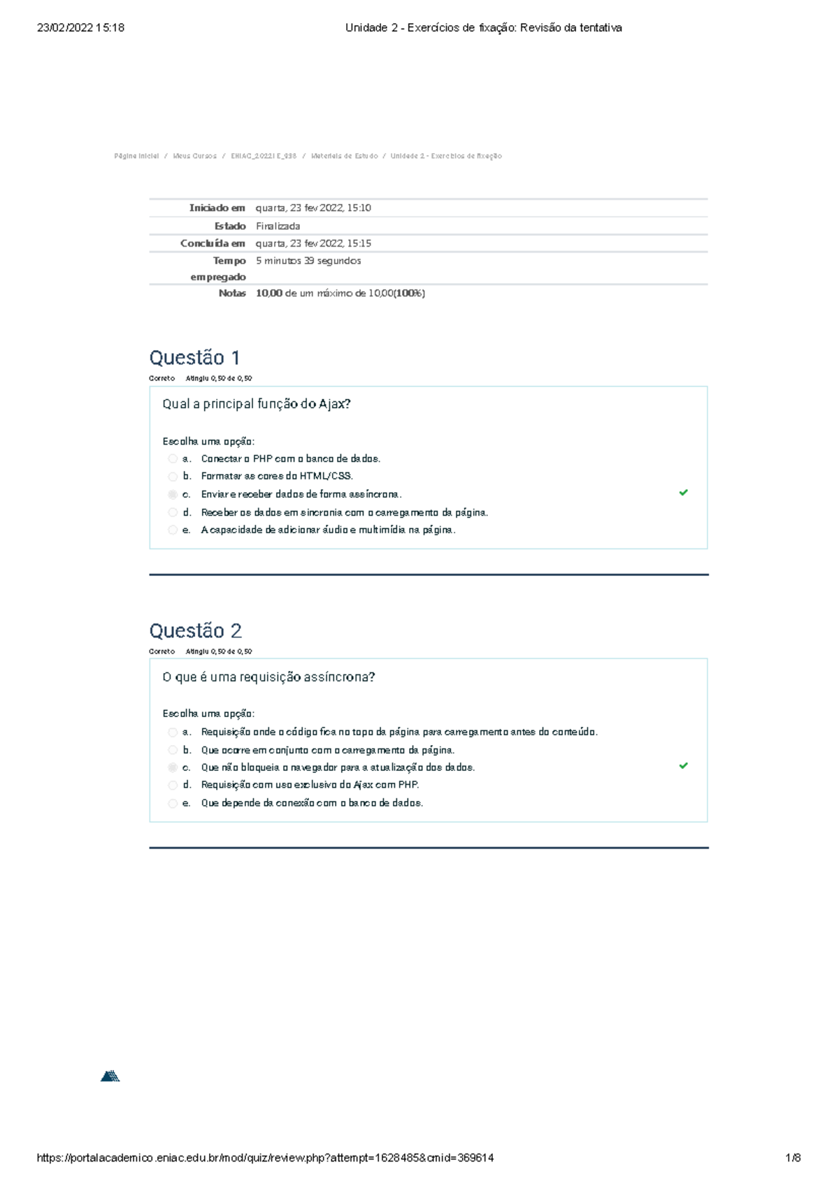 Unidade 2 - Exercícios Ferramentas de Desenvolvimento Web - Página ...