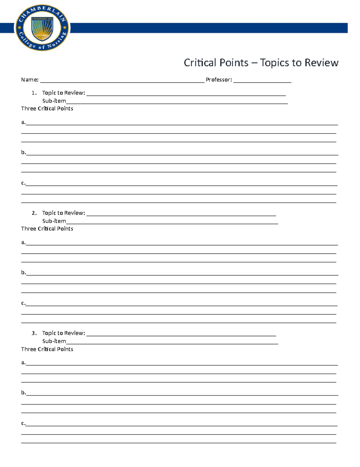 ATI Remediation - Critical Topics to Review Template - NR 341 ...
