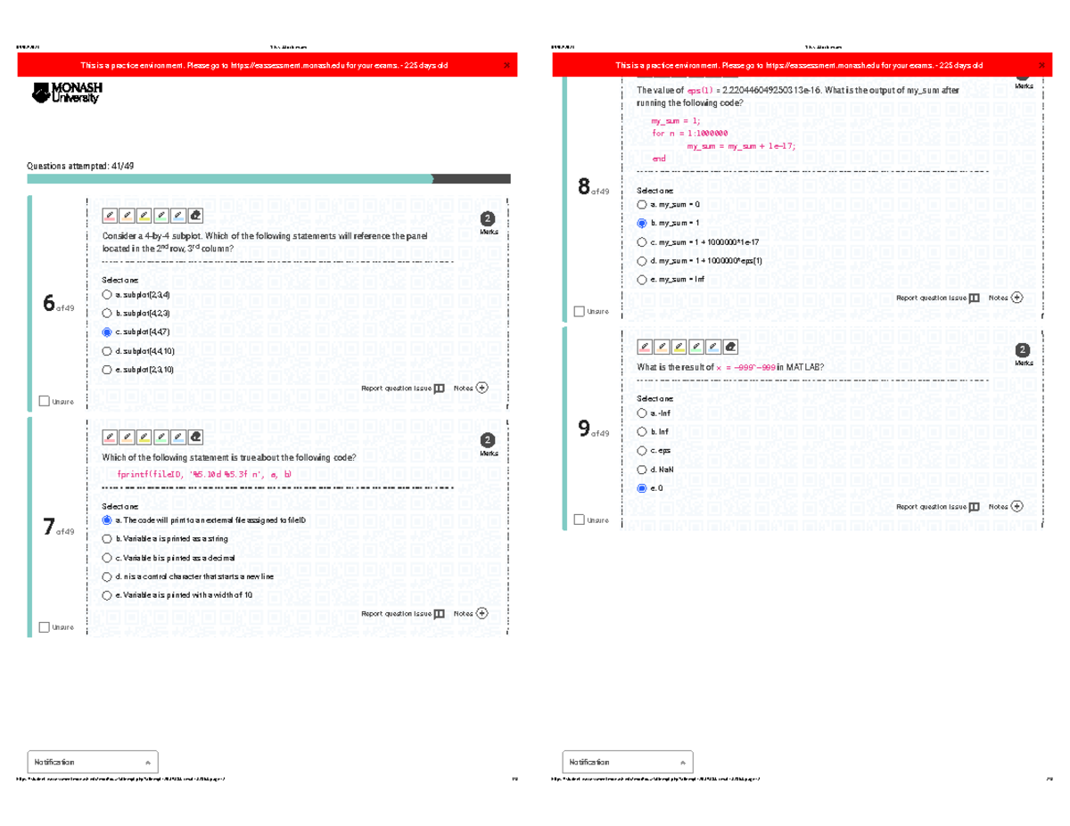 Mock Exam Questions - Mock exam 1 - 09/02/2021 This: Mock exam - Studocu