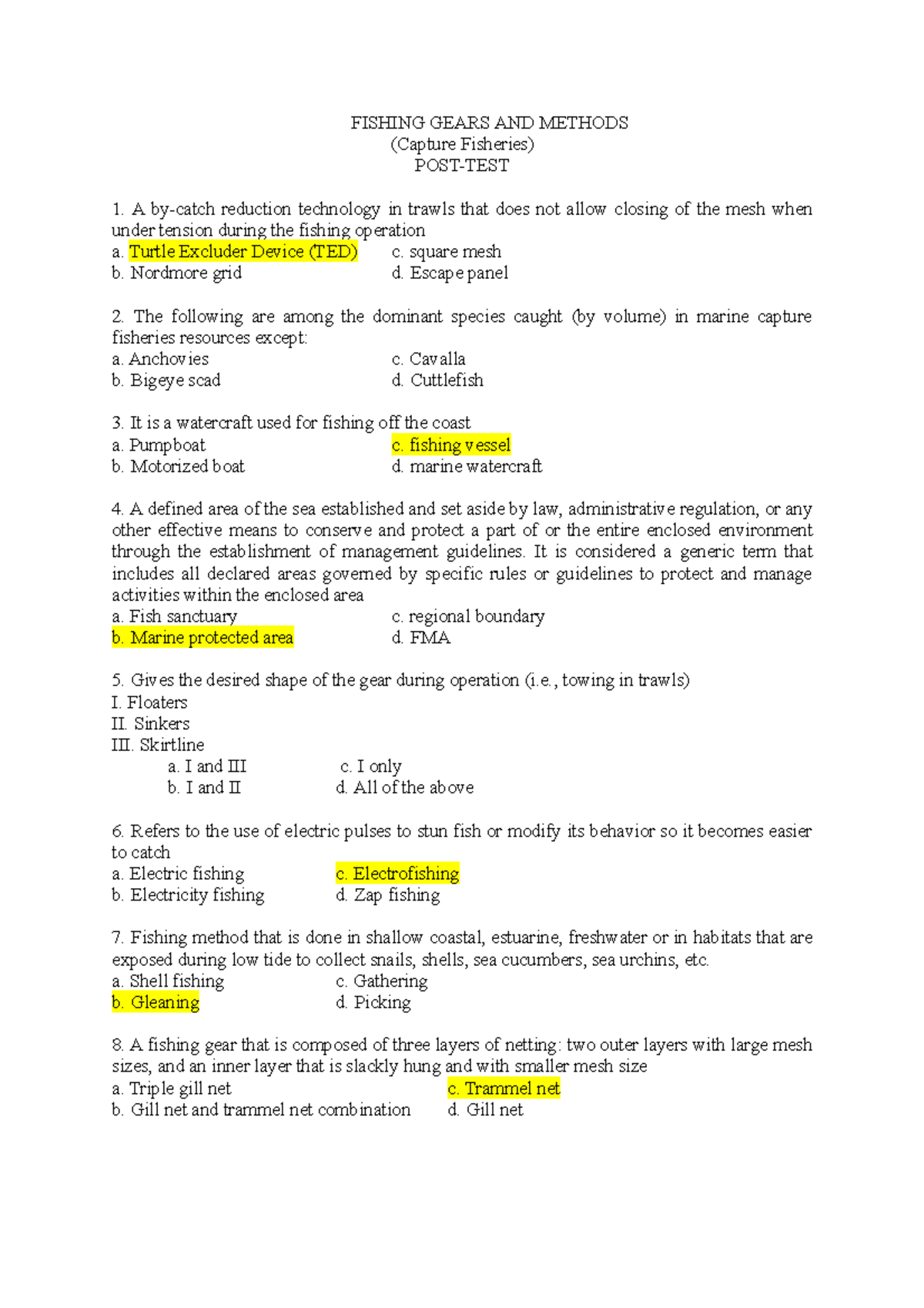 Capture Fisheries Reviewer - FISHING GEARS AND METHODS (Capture ...
