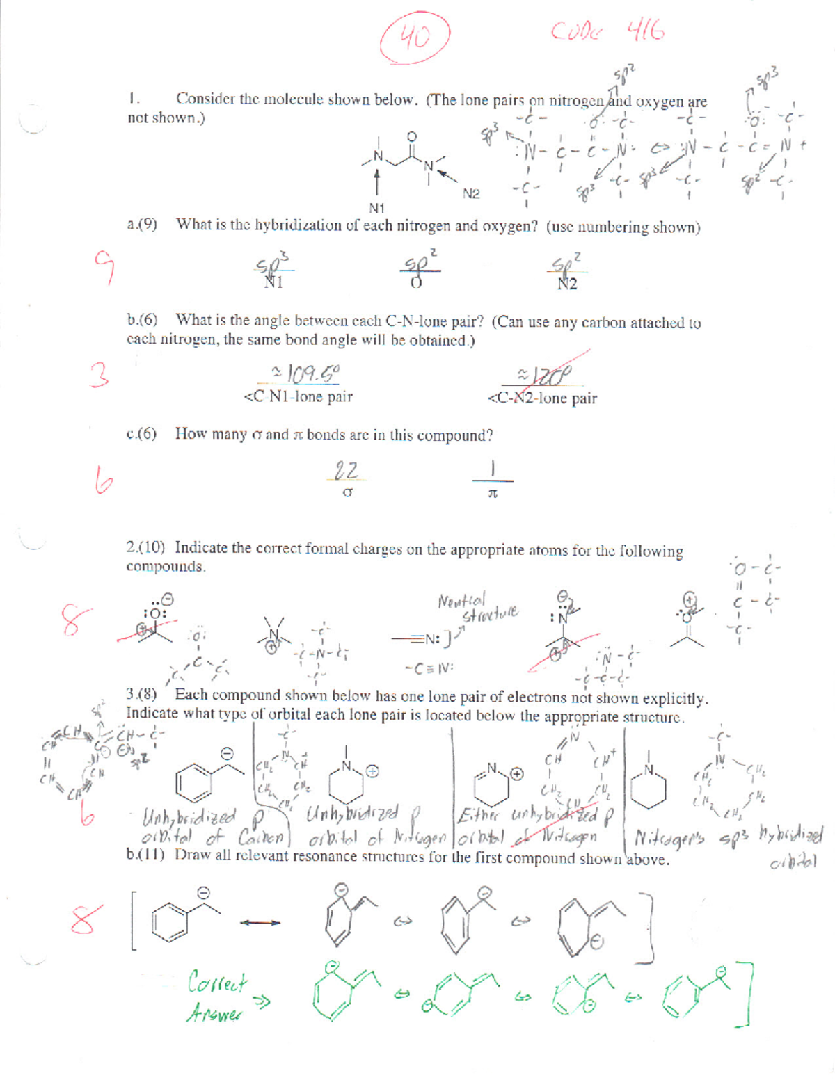 CHEM2323 Quiz1 F11 Key - Dr. Stefan - CHEM 2323 - Studocu
