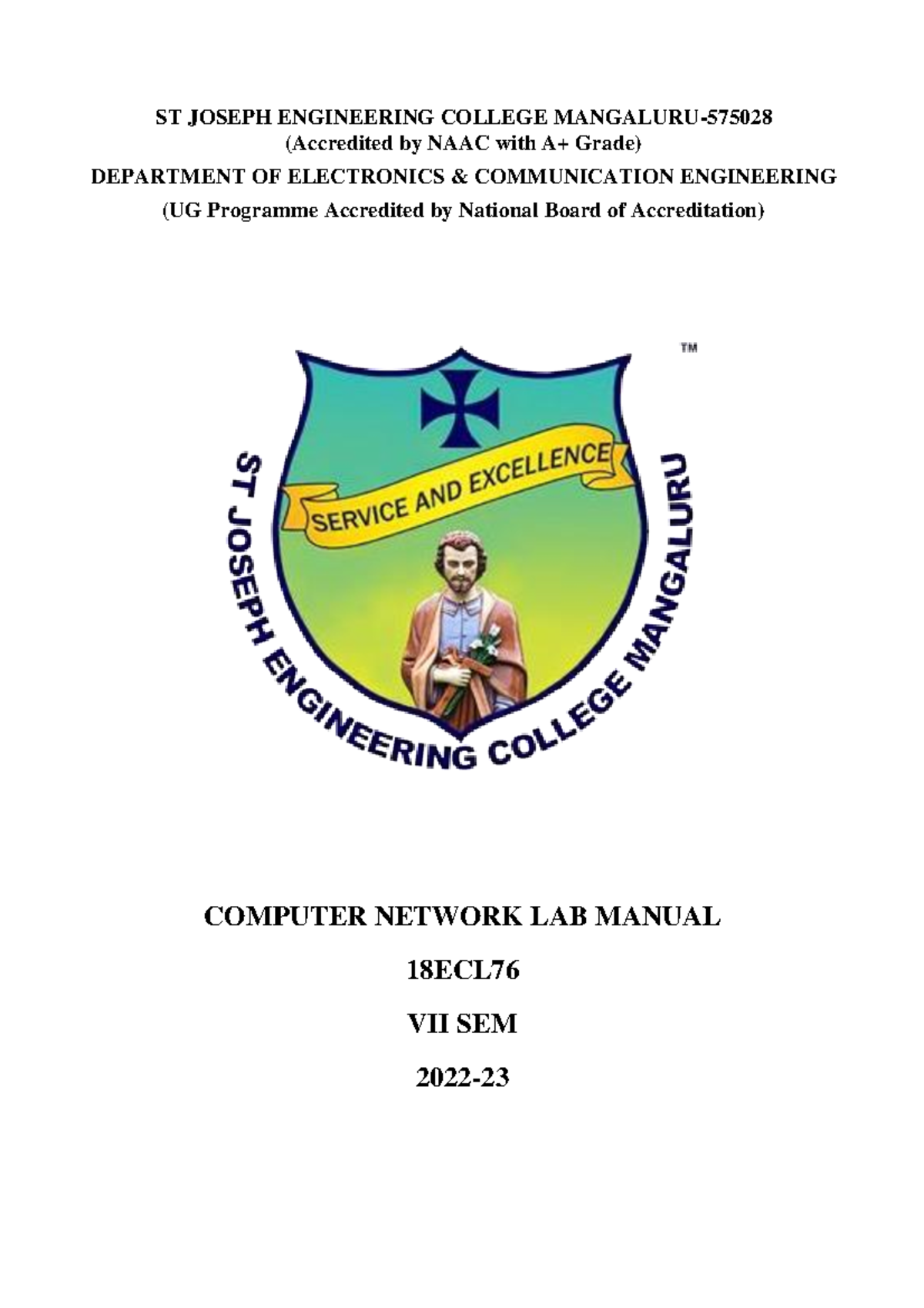 CN Lab Manual 2022-23 (Revised) - ST JOSEPH ENGINEERING COLLEGE MANGALURU- (Accredited by NAAC ...