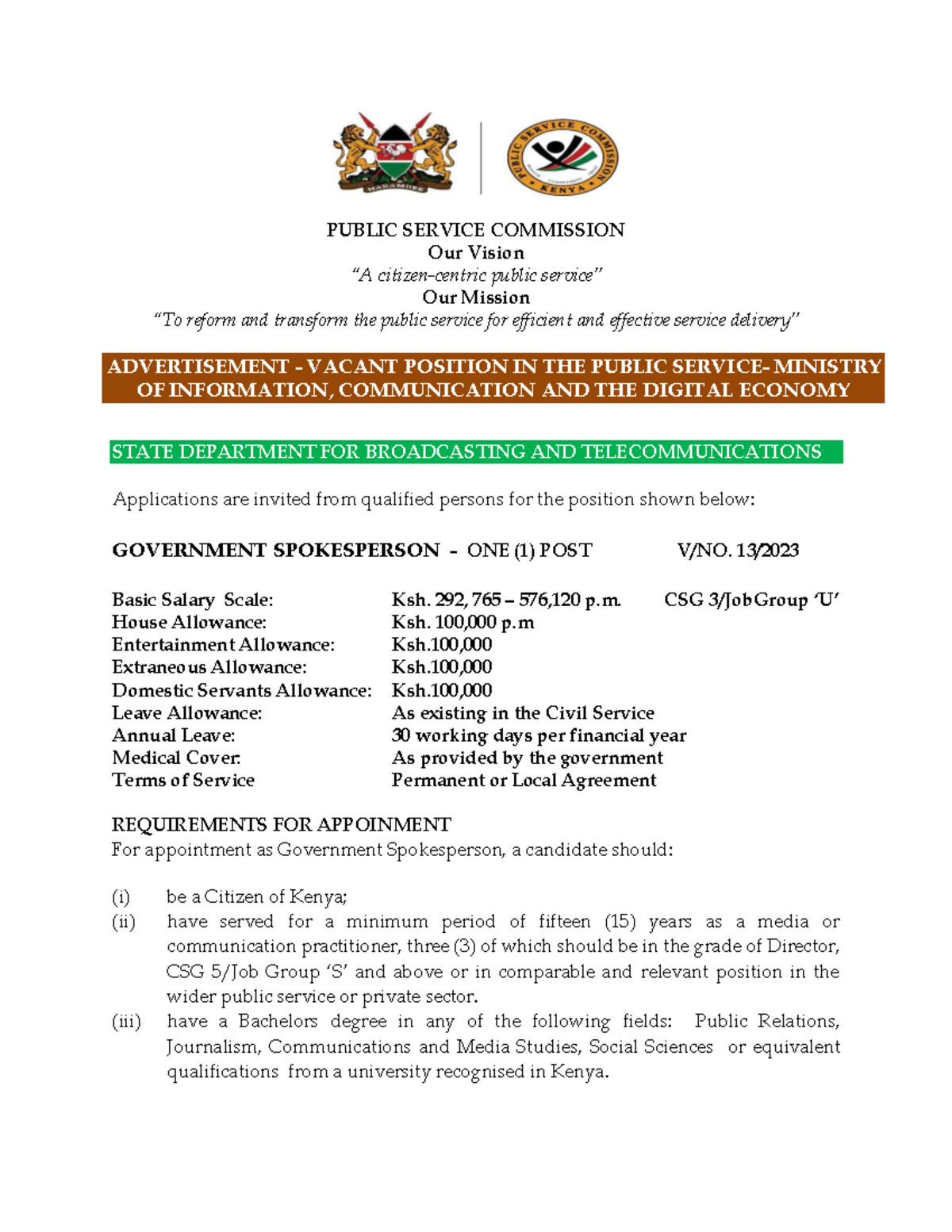 Government Spokesman Advert - Applied Ethics in Healthcare, Life ...