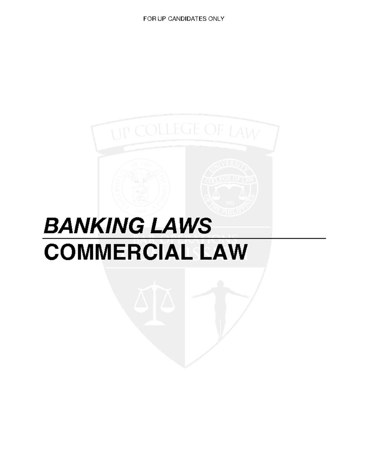 UP BOC Banking LAWS - reviewer - BANKING LAWS COMMERCIAL LAW BANKING ...