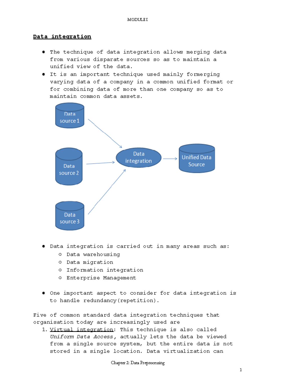 Data integration - jbiihi - MODULE I Data integration The technique of ...