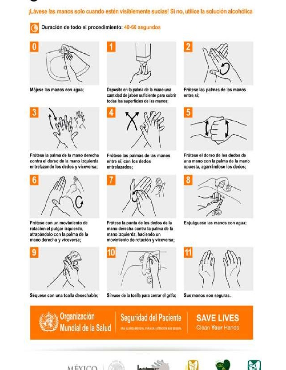 Lavado de manos infografias - Enfermería Clínica - Studocu