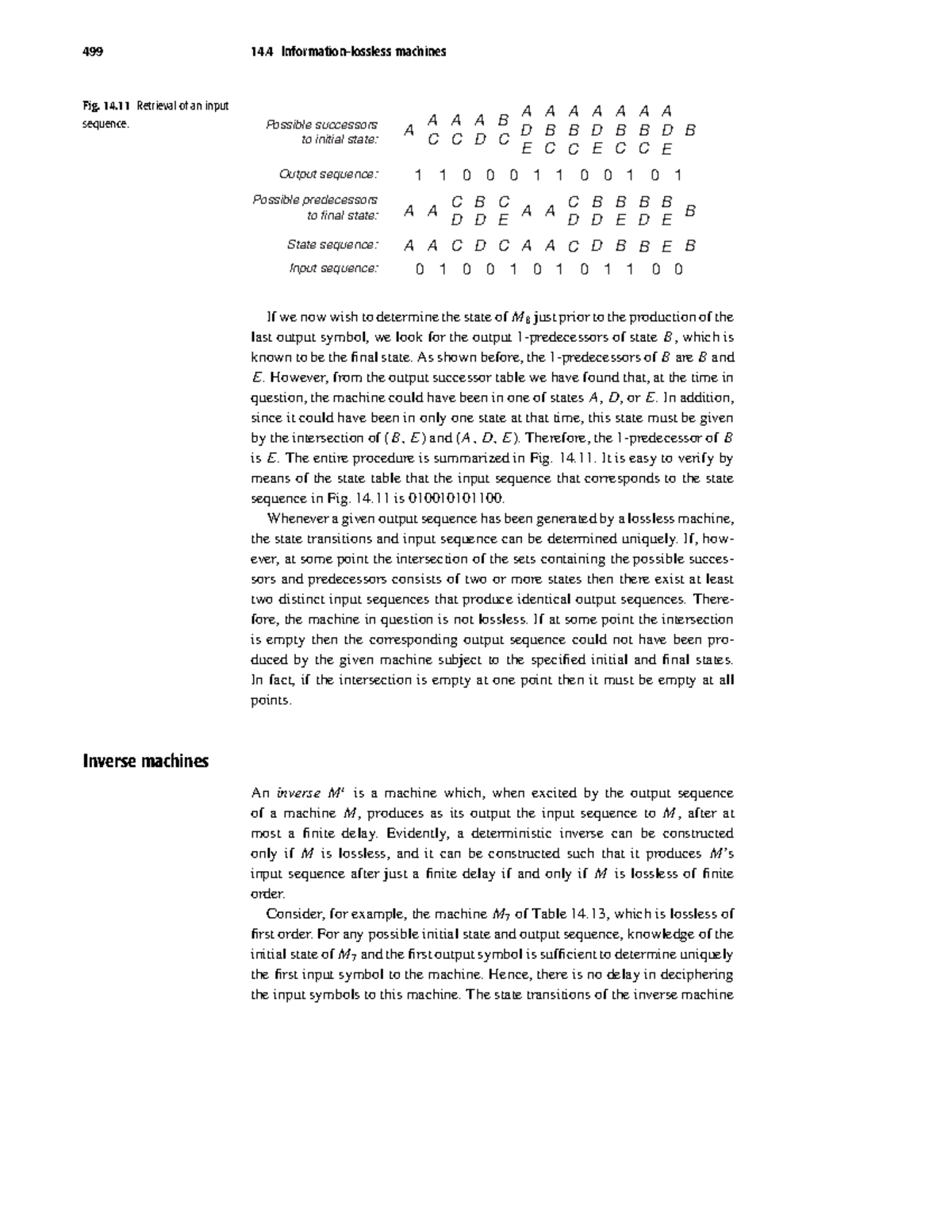 Z.kohavi Switching and finite Automata theory-9 - 499 14 Information-lossless machines Possible ...