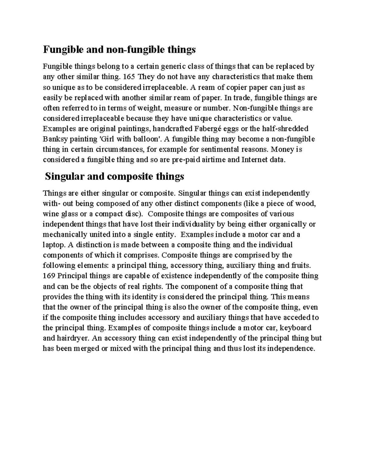 Fungible and non fungible Property Law - Fungible and non-fungible ...