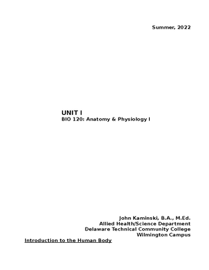 Anatomy chapter 1 notes - Necessary life functions: -Maintaining ...