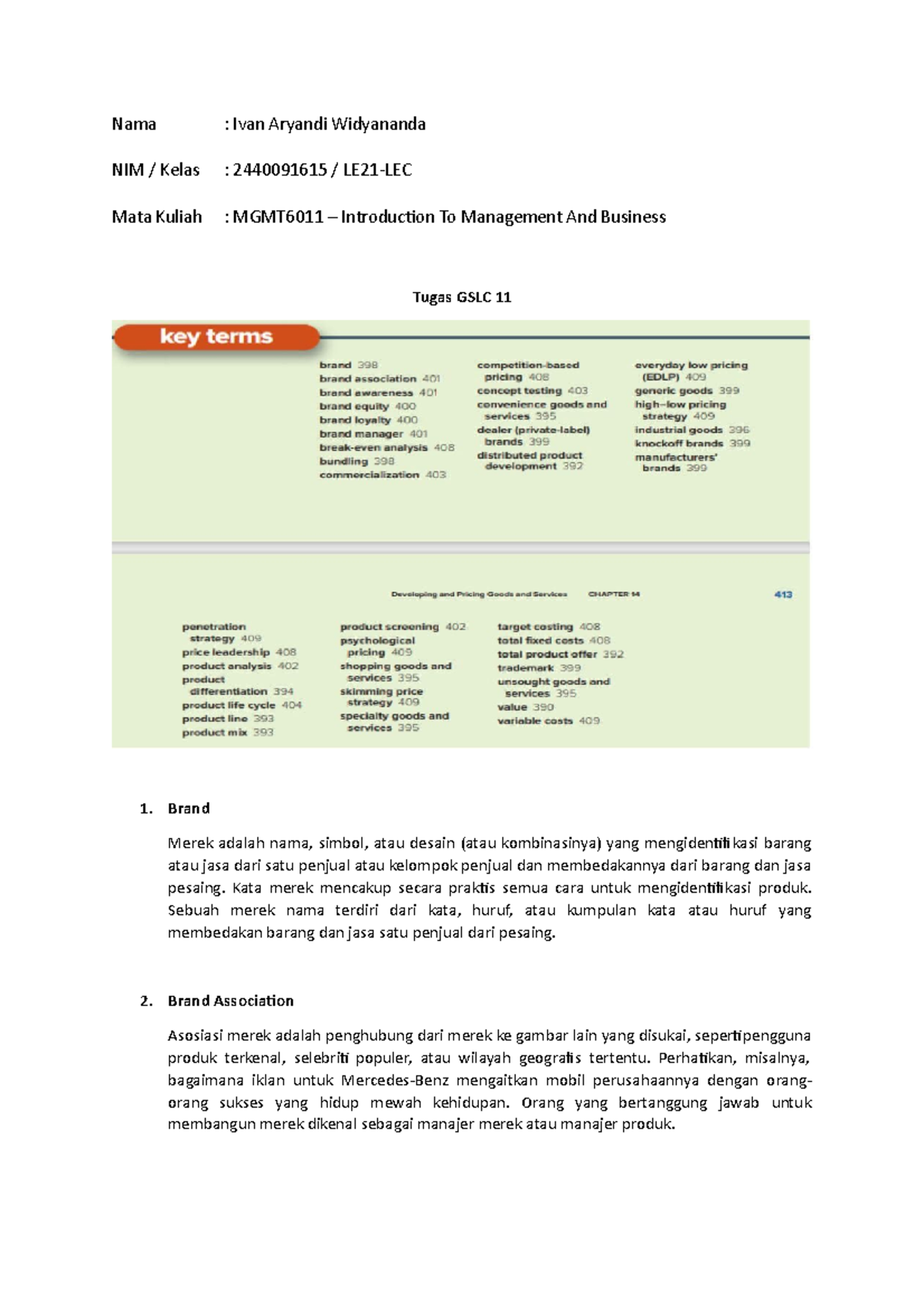 Tugas GSLC 11 - Nama : Ivan Aryandi Widyananda NIM / Kelas : 2440091615 / LE21-LEC Mata Kuliah ...