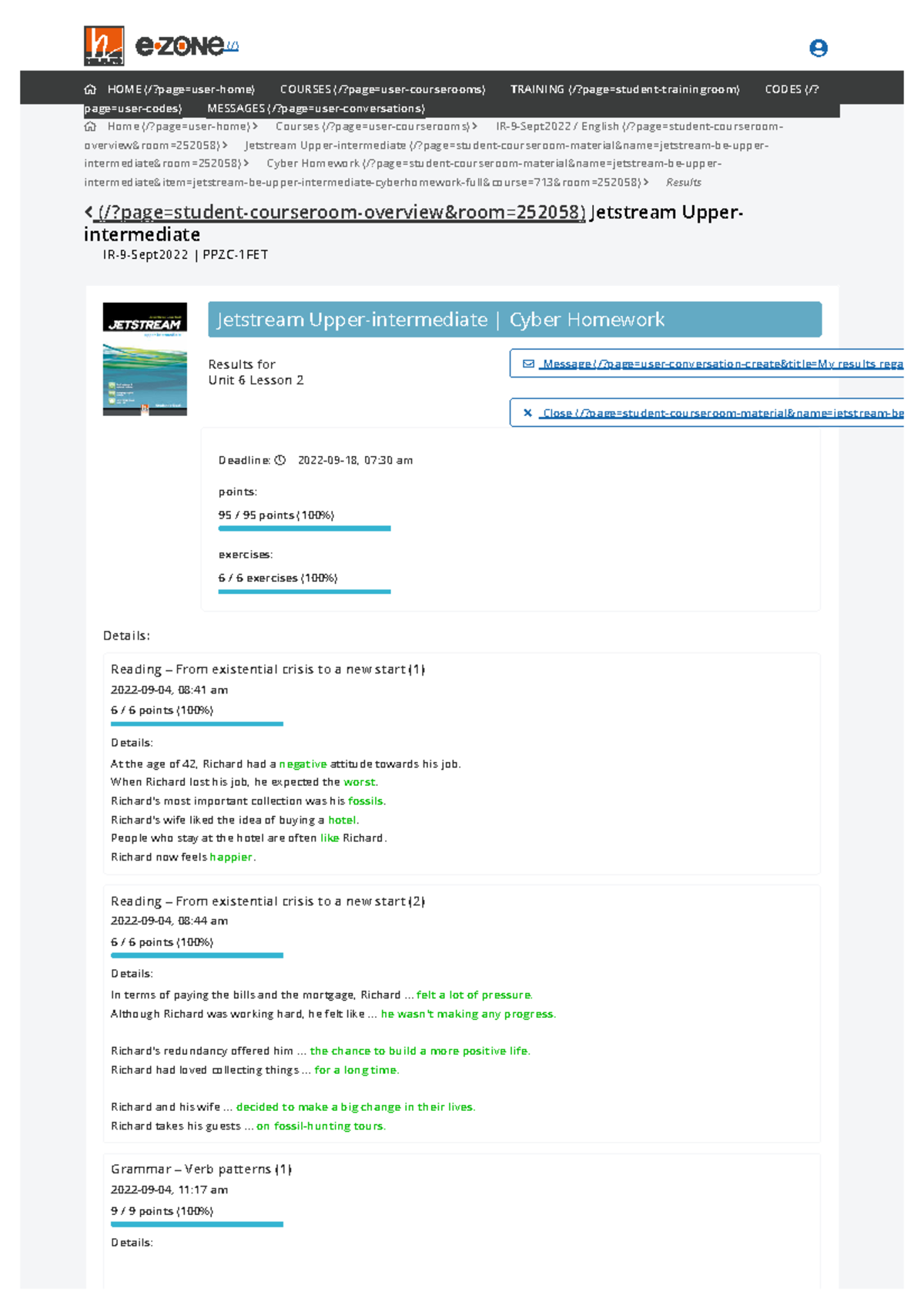 Unit 6.2 Jetstream Upper- Intermediate- cyber homework - Home (/?page=user-home) Courses - Studocu