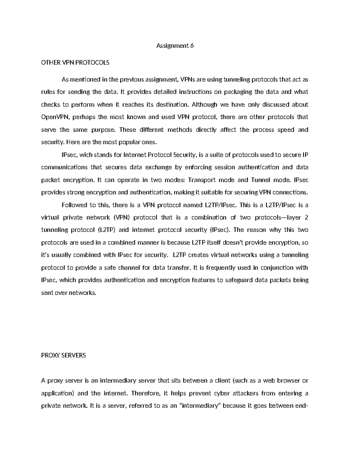 Assignment 6 - Ind. Assign. 6Survey these three topics. Write three ...