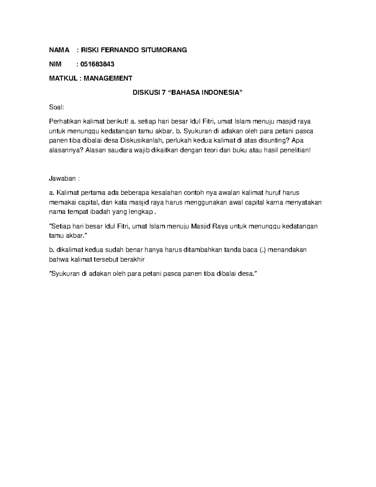 Diskusi 7 Riski - mantap - NAMA : RISKI FERNANDO SITUMORANG NIM ...