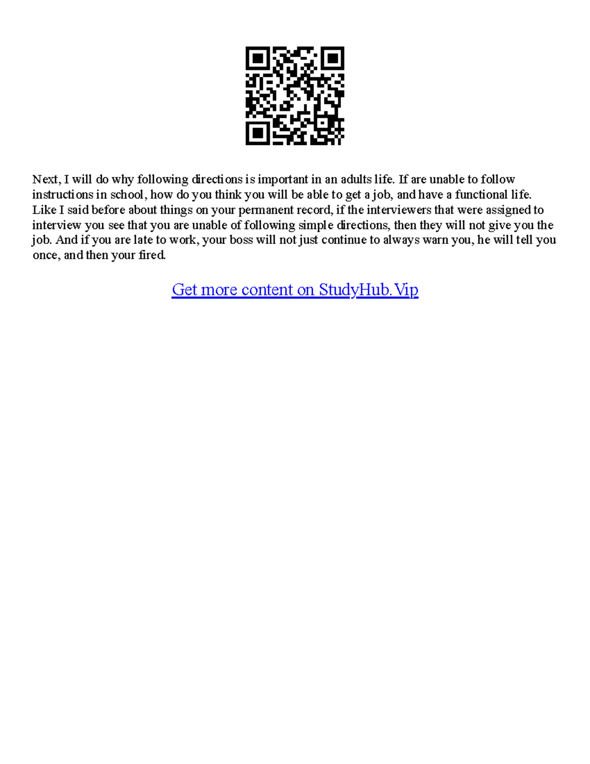 Essay On Following Directions - Next, I will do why following ...