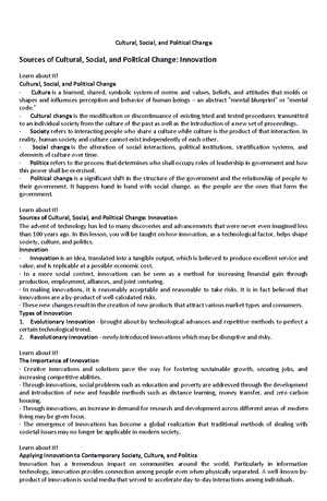 Handout I.Human Adaptation and Social Change - Human Adaptation and ...