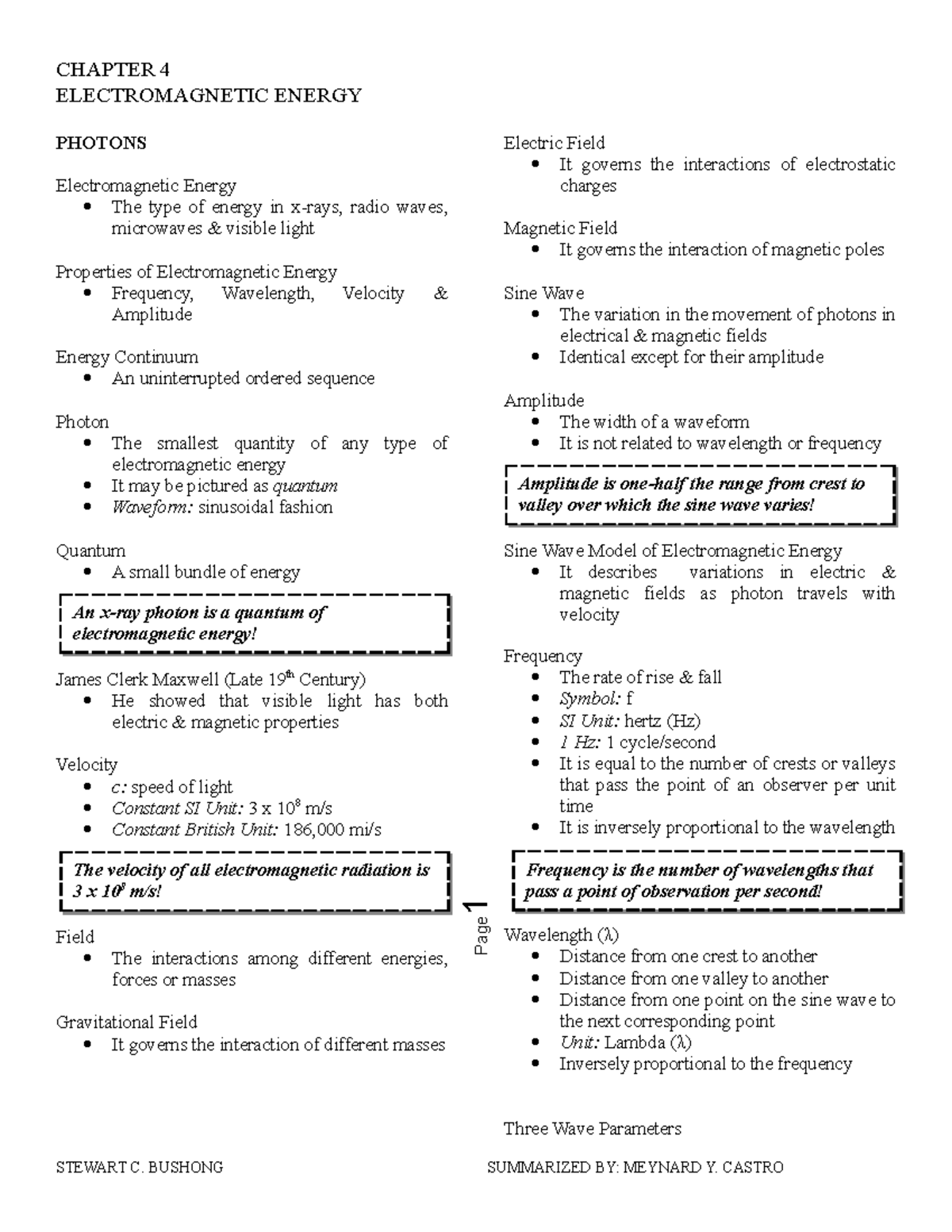 Chapter 4 Electromagnetic Energy - Page 1 ELECTROMAGNETIC ENERGY ...