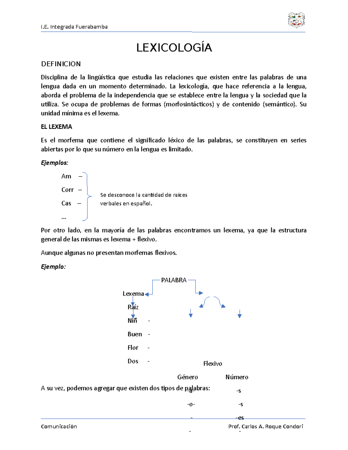 Lexicología - LEXICOLOGÍA DEFINICION Disciplina de la lingüística que ...