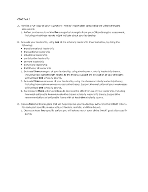 C234 Task 1 Template Current - REM1: Task 1: Workforce Planning ...