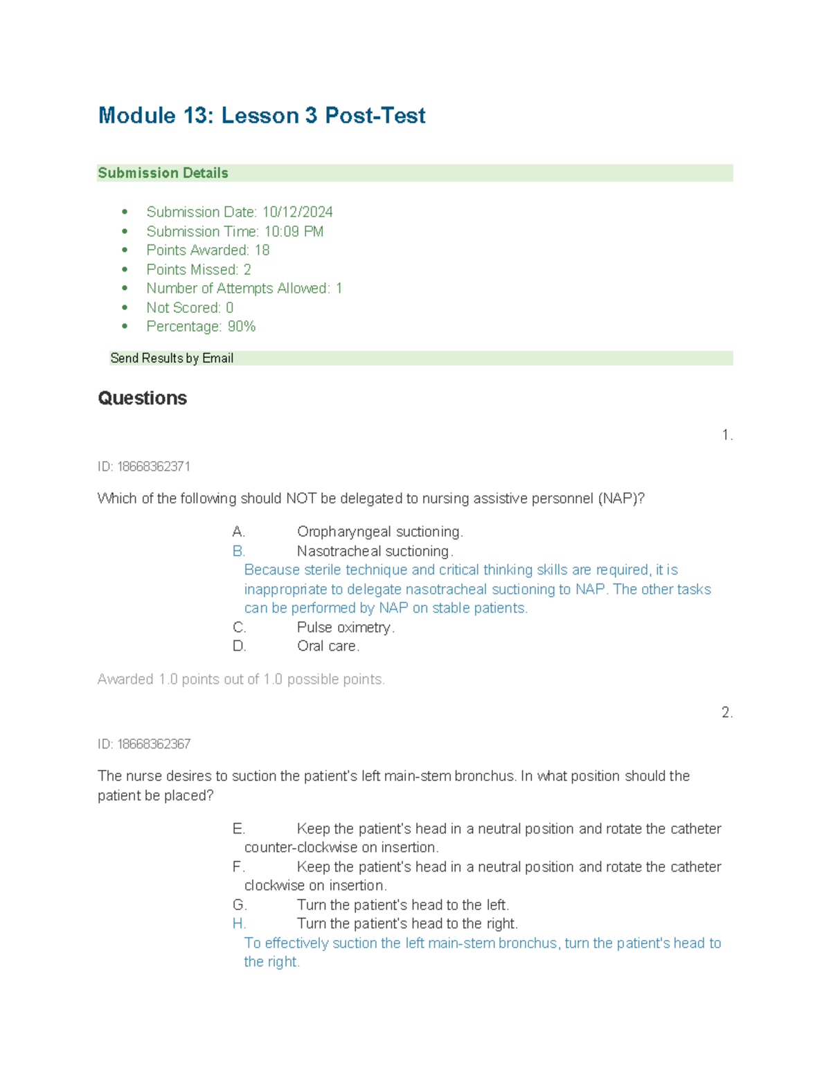 Module 13 Lesson 3 Post-Test - Module 13: Lesson 3 Post-Test Submission ...