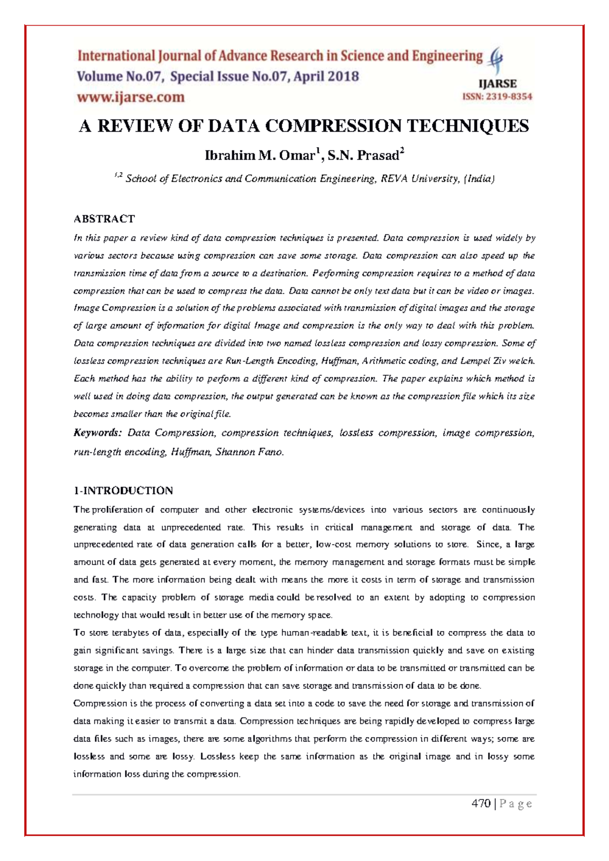 1525256503 Reva590ijarse - A REVIEW OF DATA COMPRESSION TECHNIQUES ...