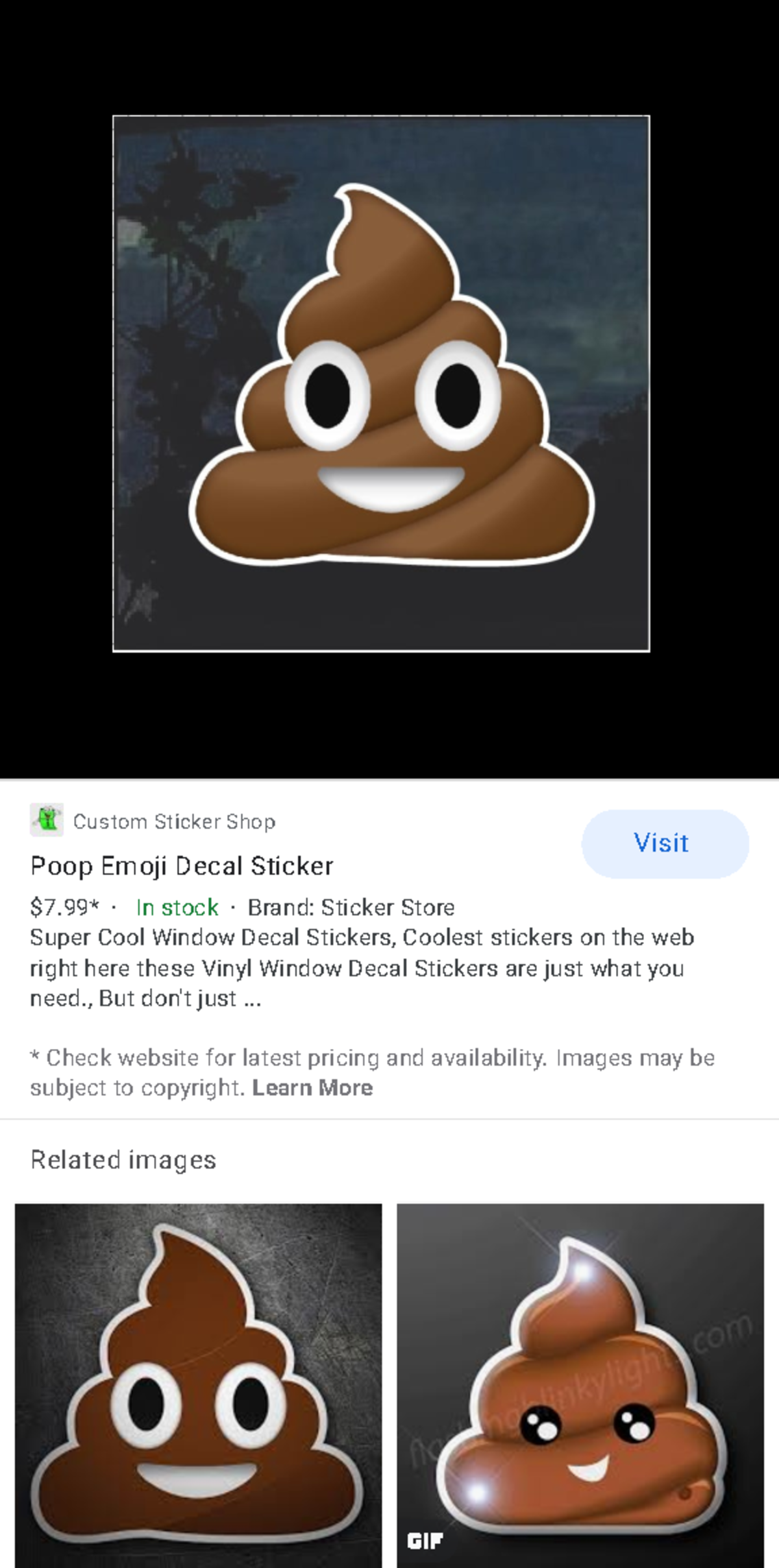 Poop emoji - Google Search - PSY 100 - Custom Sticker Shop Poop Emoji ...