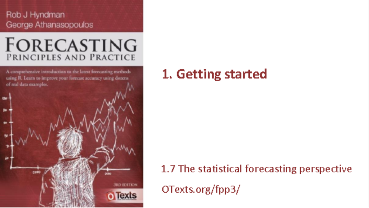 Chapter 1 - 1. Getting started 1 The statistical forecasting ...