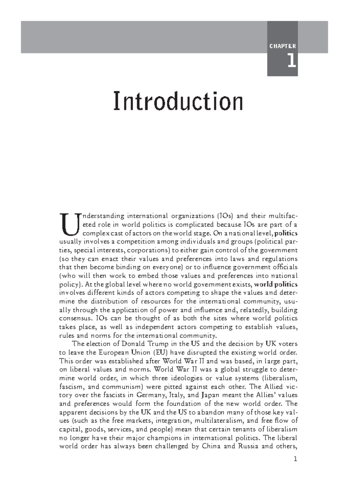 Chapter 1 - IGOs - 1 Introduction U nderstanding international ...