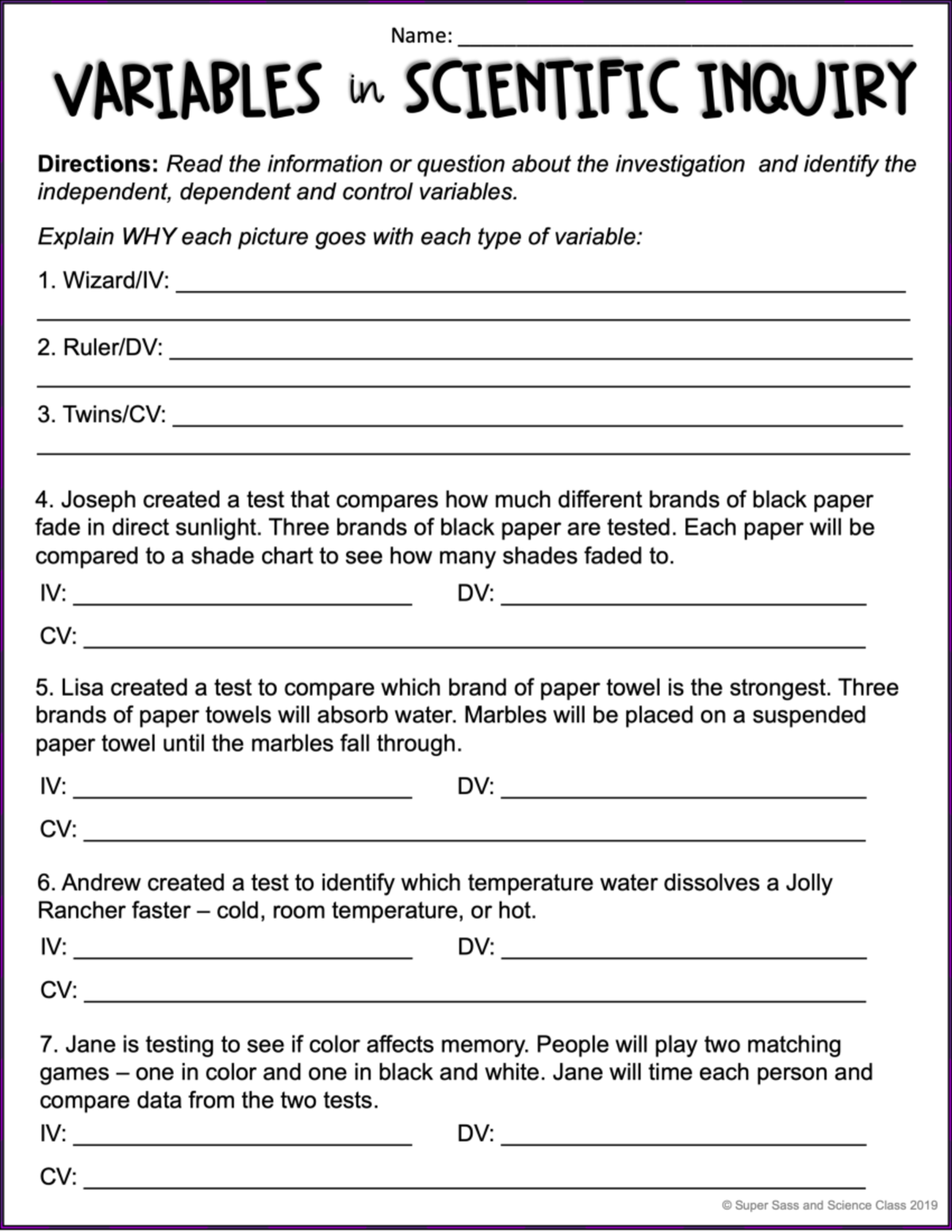 7 - Questions-independent-dependent-variables-science - Studocu