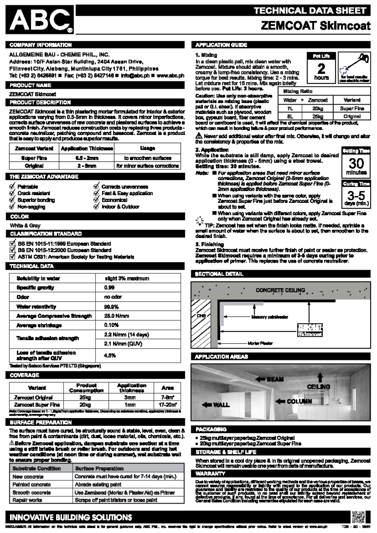 Zemcoat Technical Leaflet 2021 - BS Architecture Design - Studocu