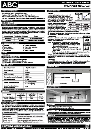 Zemcoat Skimcoat Quick Guide - BS Architecture Design - Studocu