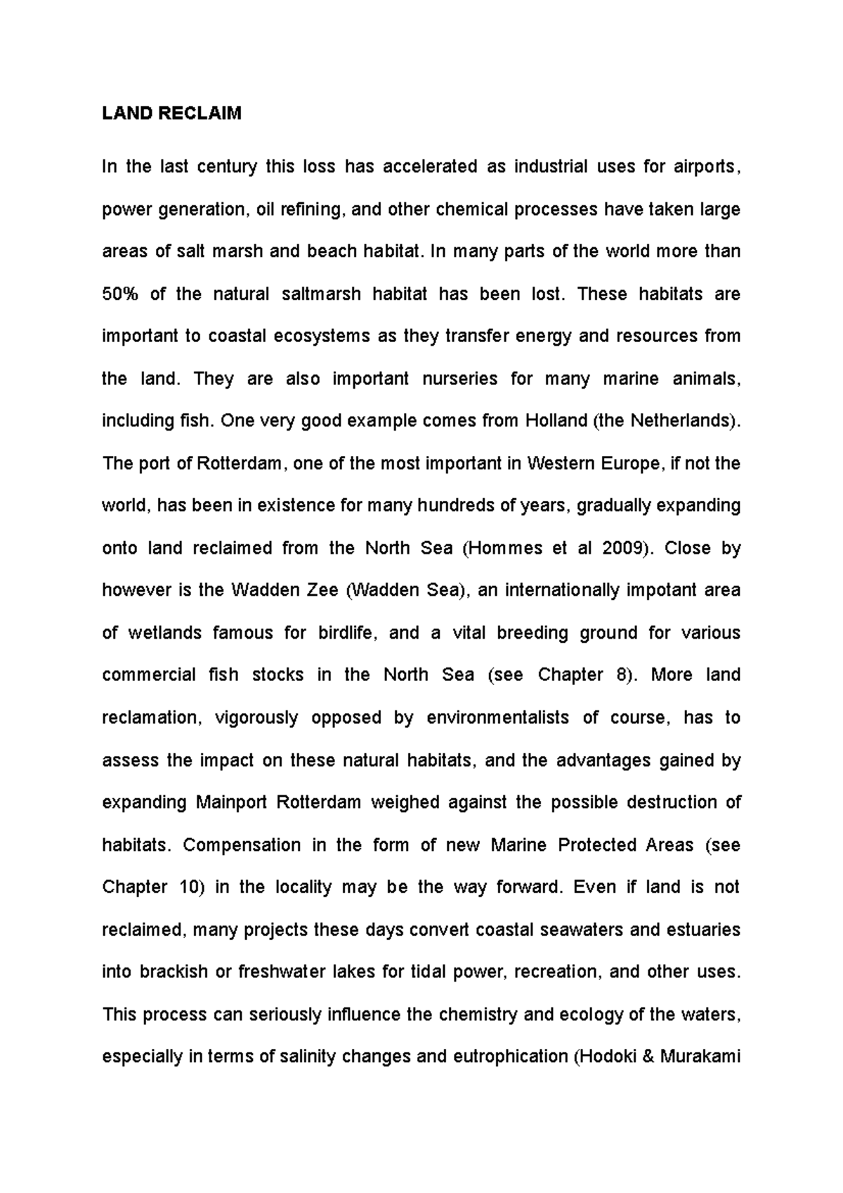 Lecture Notes Lecture Notes LAND Reclaim - LAND RECLAIM In the last ...