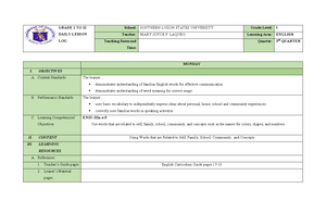 Marungko- Booklet - BEED- Major in Gen. Ed - Impormasyon ng Mag-aaral ...