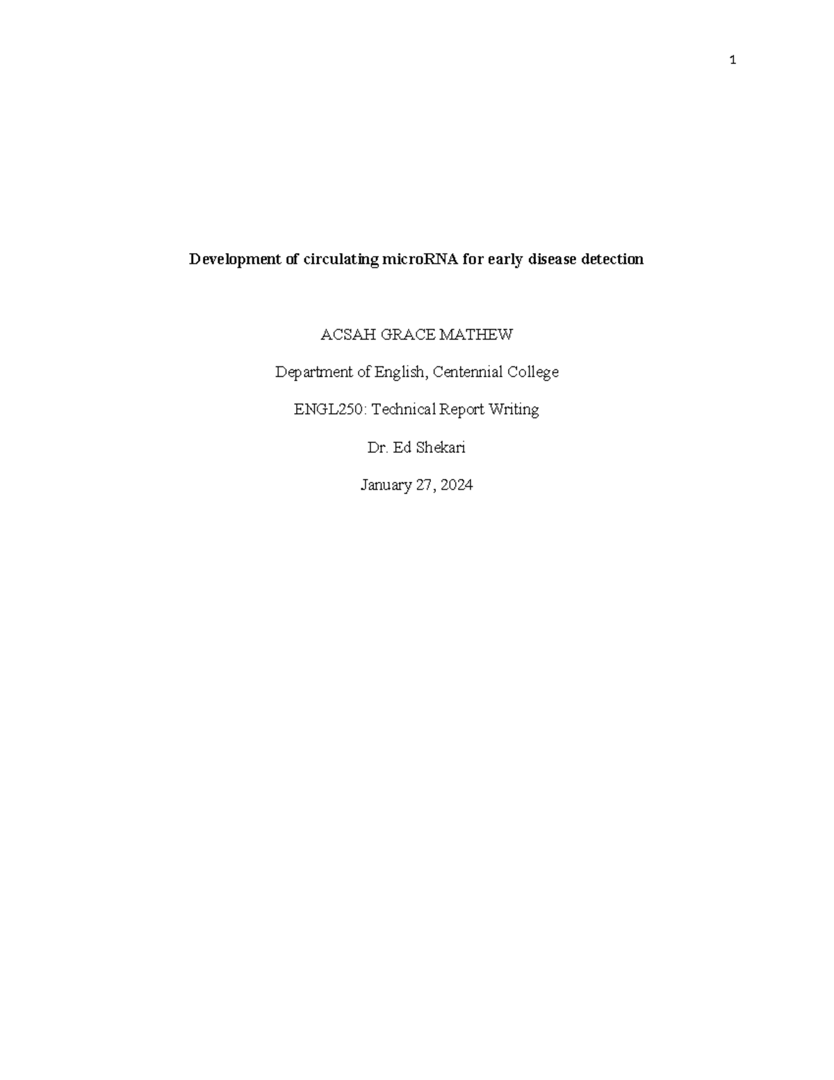 ###Short Informal Report APA Cover Page Template - Development of ...