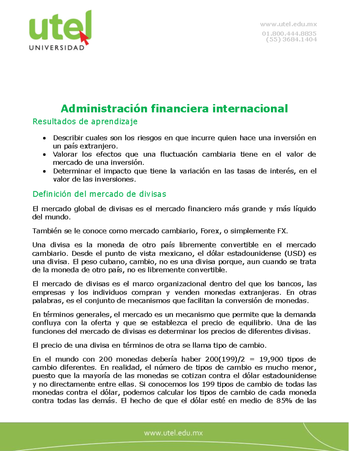 Admon financiera internacional - 01.800. (55) 3684. Administración ...