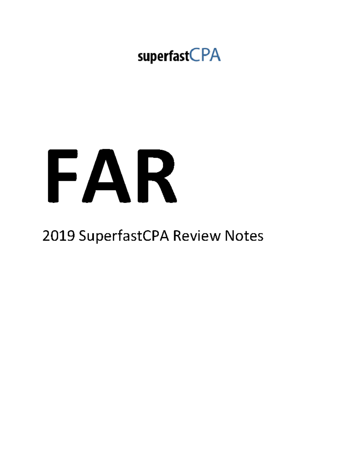 FARnotes 17 - far study - FAR 2019 SuperfastCPA Review Notes Table of ...