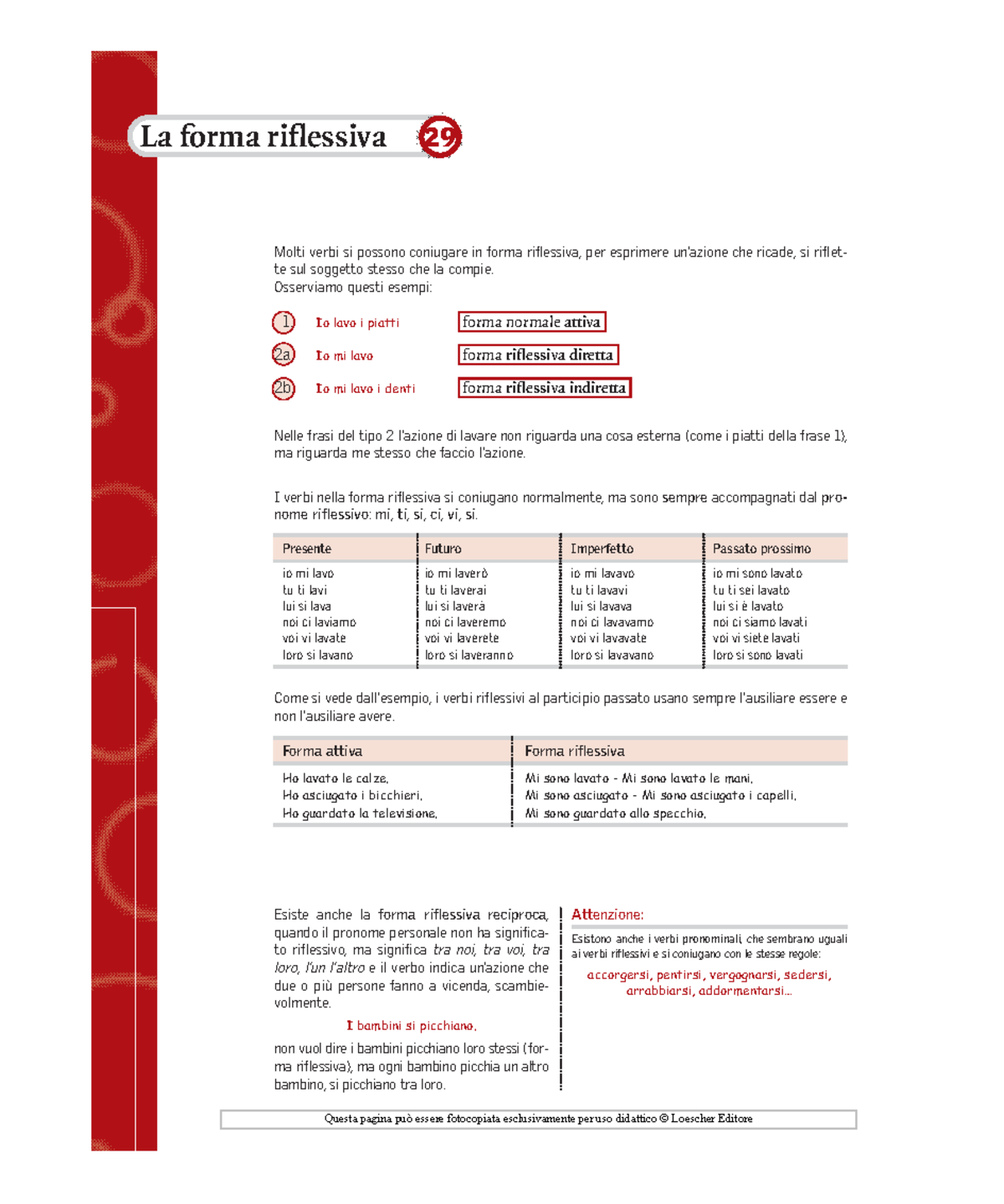 Scheda 29 laformariflessiva - 300 L’italiano per studiare La forma ...