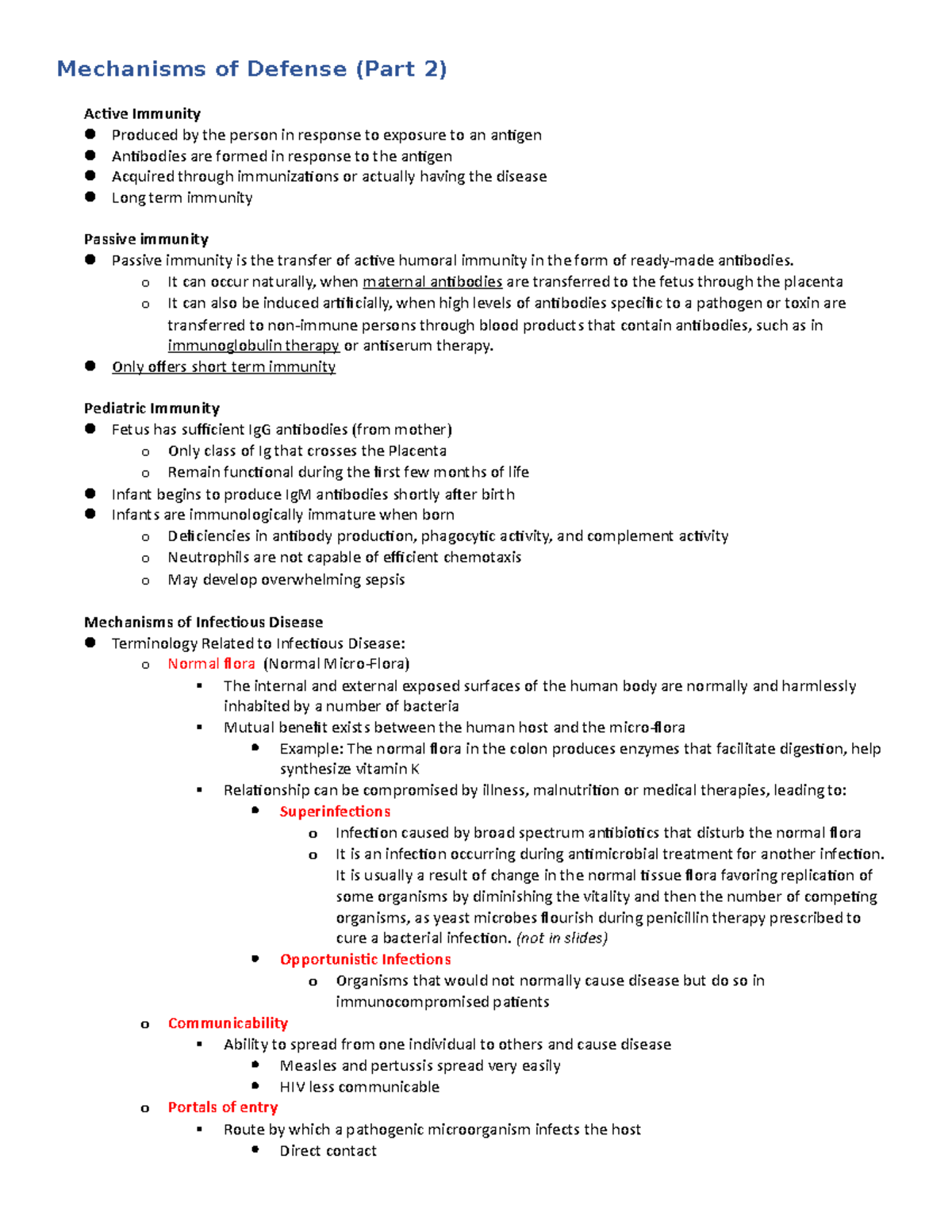 Test 1 Defense Mechanisms 2 - Mechanisms of Defense (Part 2) Active ...