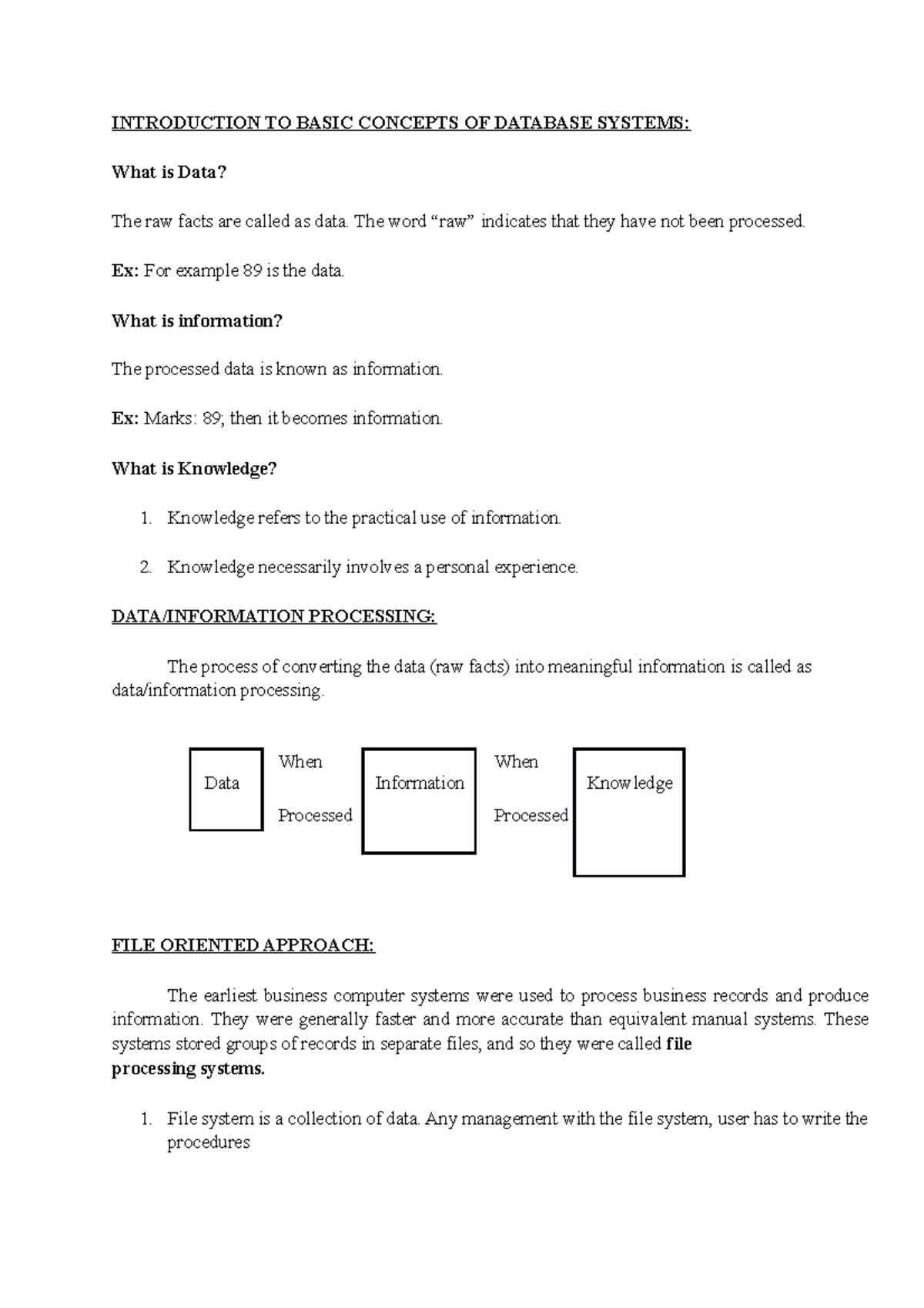 Cyberdbmsnotes - its a mandatory assignment - INTRODUCTION TO BASIC ...