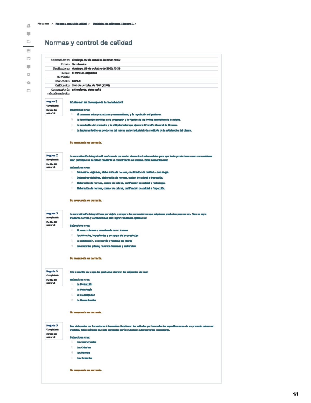 Examen Ncc 1 - Normas y control de calidad - Studocu